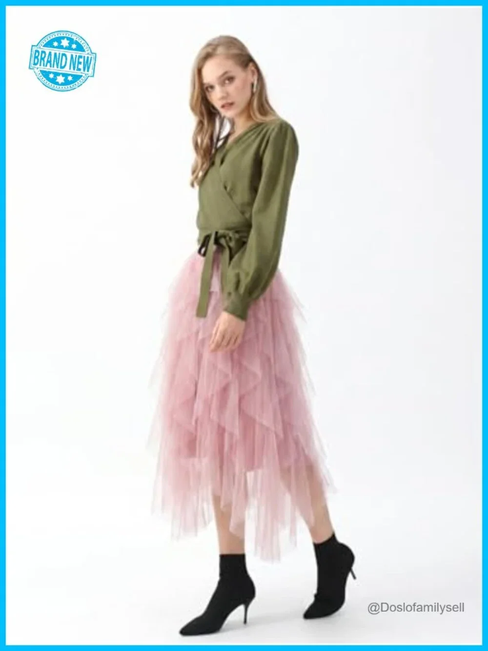 Skirts | Tulle Skirt Aline Fairy Tiered Ruffle Midi Elastic Waist Long ...